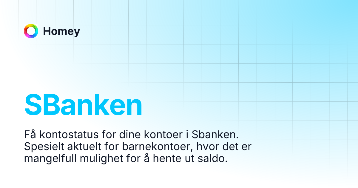 SBanken | Homey